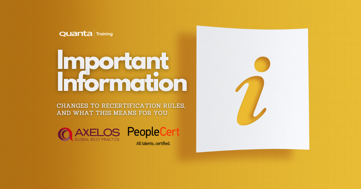 New Axelos Recertification Guidance - Important Information for ...